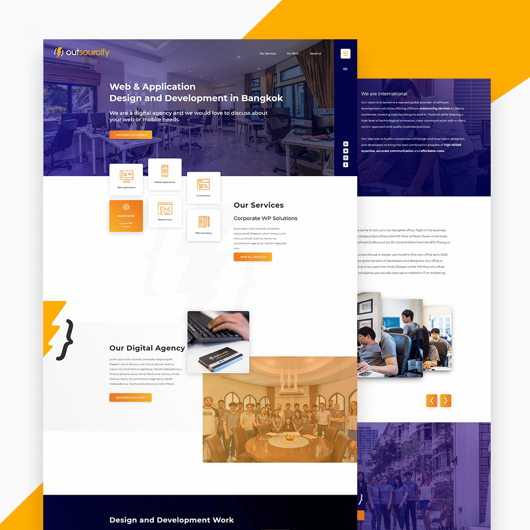 Web & Design website development | Outsourcify Web Agency